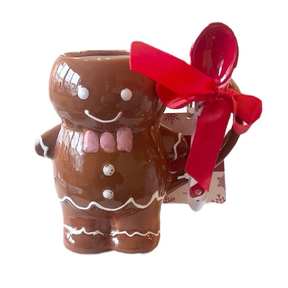 Boutique | Dining | Gingerbread Man 3d Christmas Mug Spoon New | Poshmark